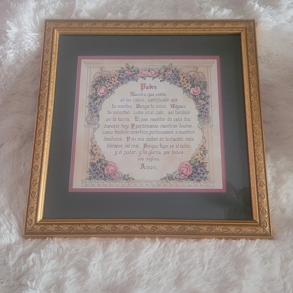 Home Interiors | Wall Decor | Home Interiors Padre Nuestro Prayer Frame ...